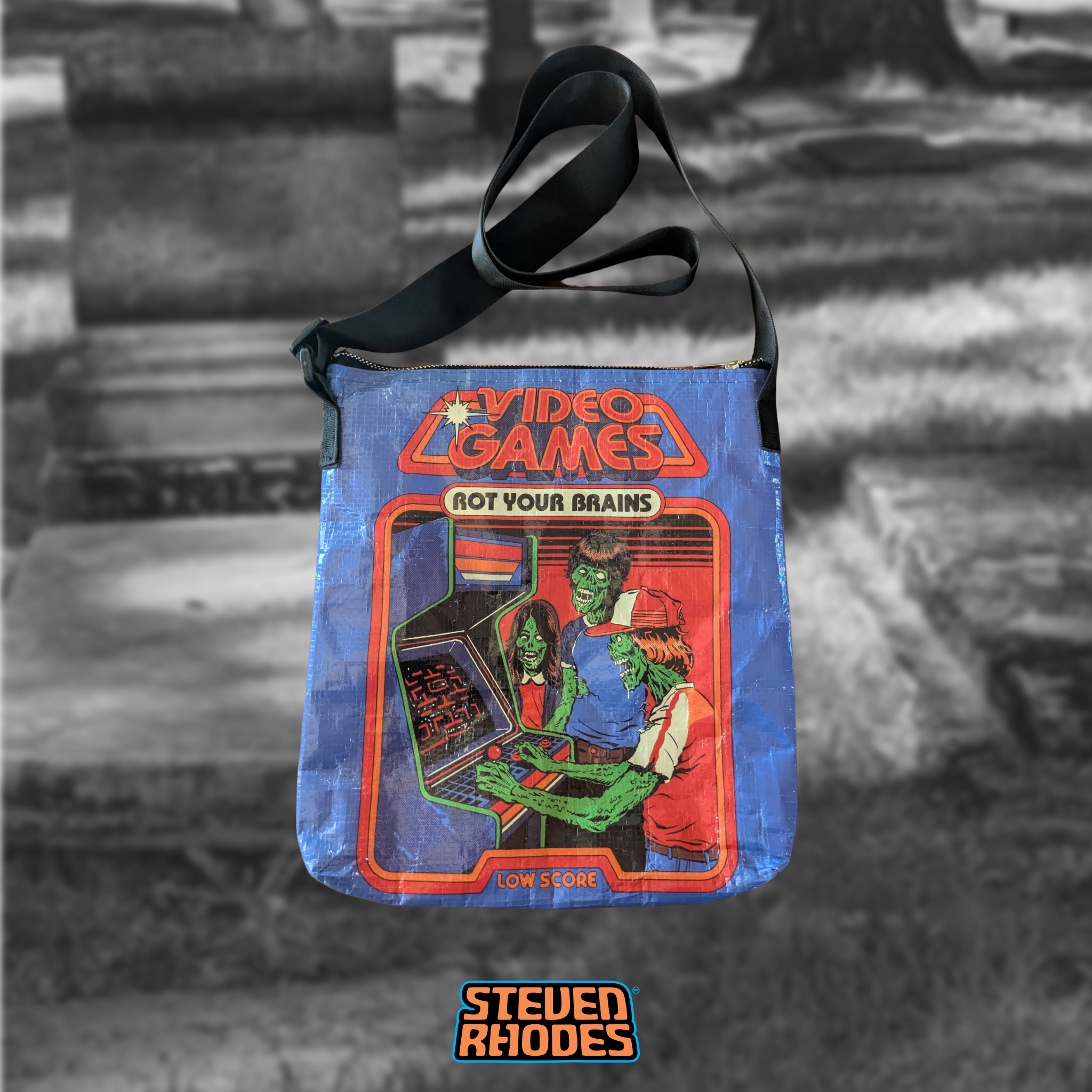 Video Games Rot Your Brains Messenger Bag | Officially Licensed Steven ...